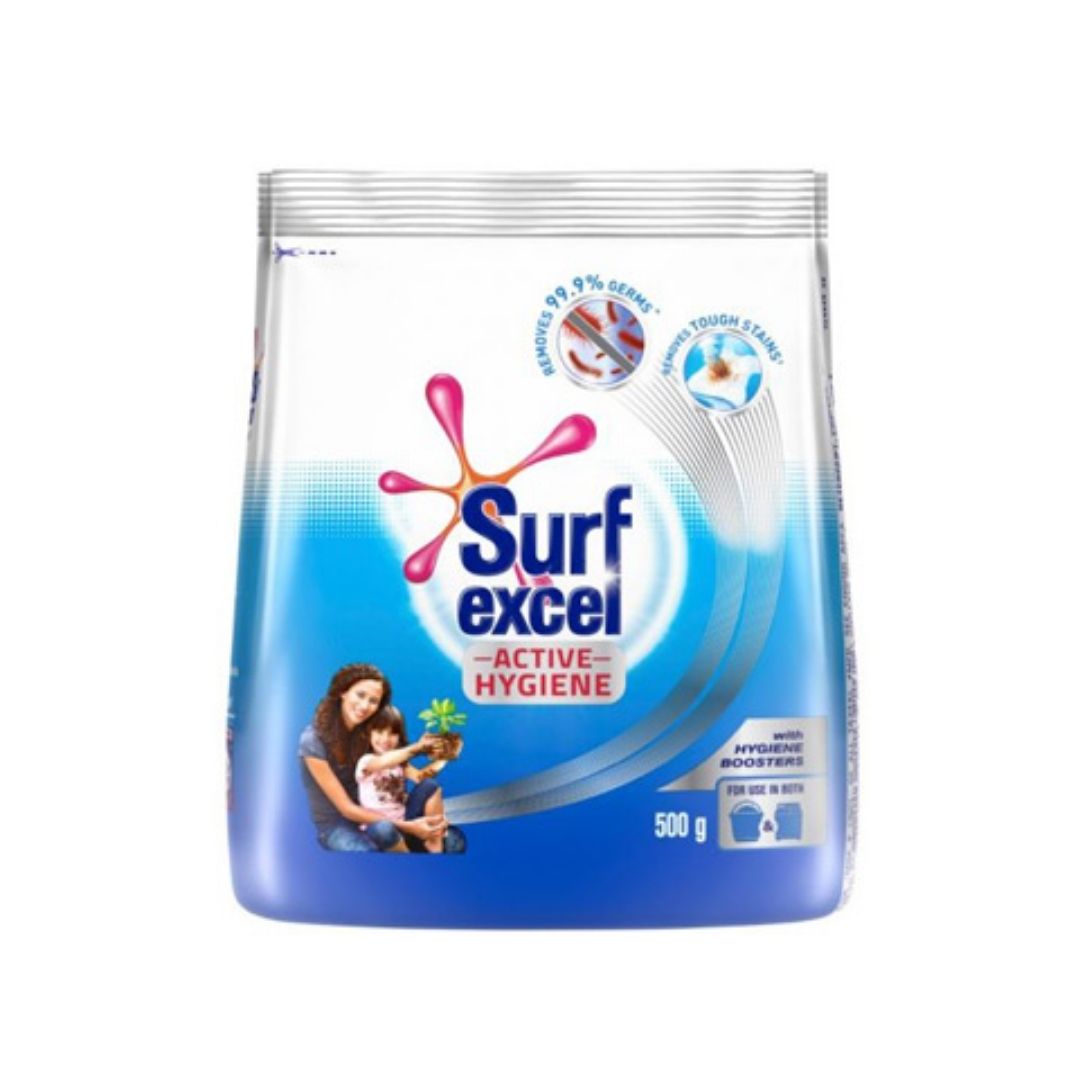 Surf Excel Active Hygiene Detergent Powder, 500g – Saalas